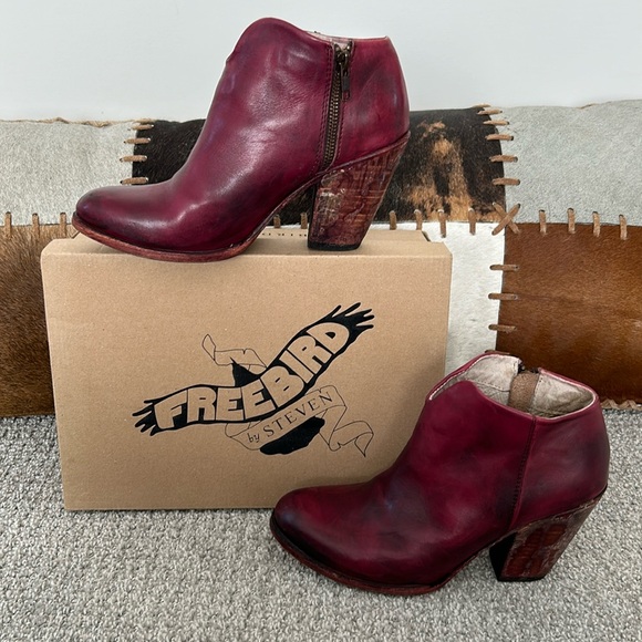 Freebird by Steven | Shoes | Euc Freebird Red Booties Sz 9 | Poshmark